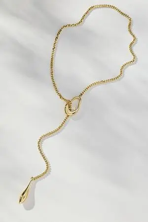 F+H STUDIOS Lariat Necklace - Gold