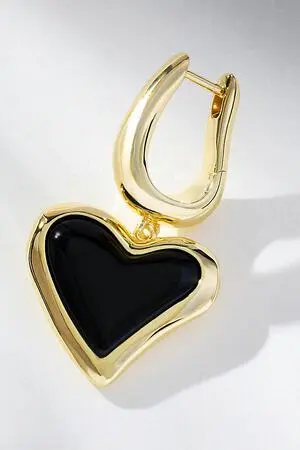 F+H STUDIOS Whitney Heart Charm Earrings