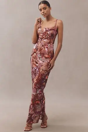 BRONX AND BRONCO Dahlia Leona Embroidered Gown