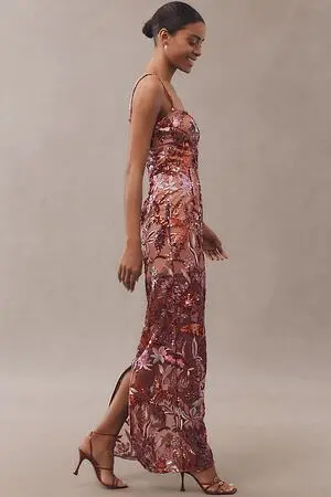 BRONX AND BRONCO Dahlia Leona Embroidered Gown
