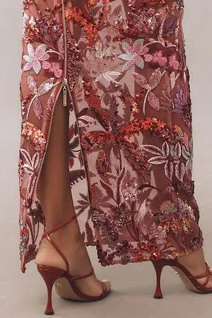 BRONX AND BRONCO Dahlia Leona Embroidered Gown