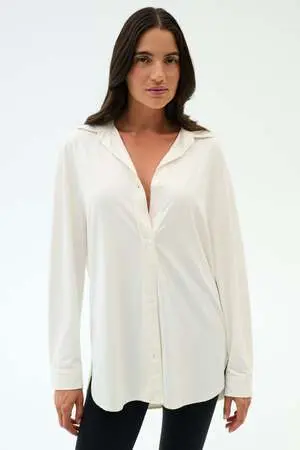 Splits59 Kate Airweight Lite Button-down Shirt - White