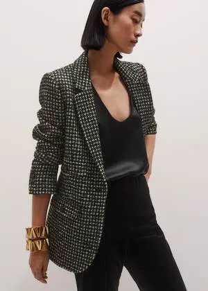 ME+EM Houndstooth Blazer