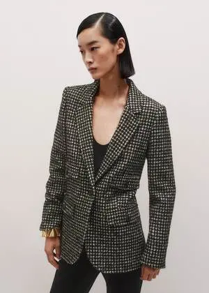 ME+EM Houndstooth Blazer