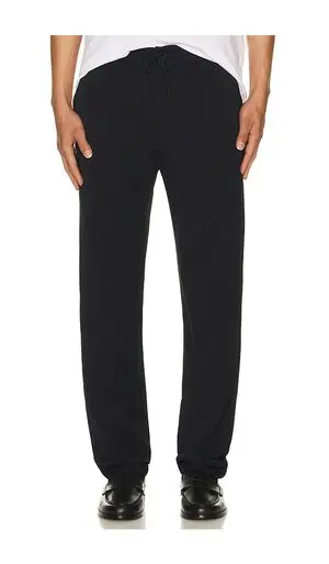 LES DEUX Como Tapered Drawstring Pants In Black