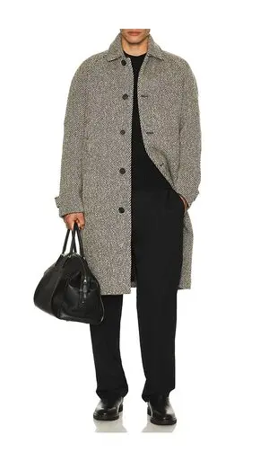 LES DEUX Michael Twill Wool Coat