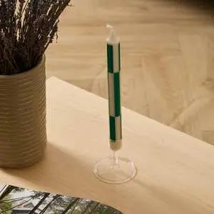 HAY Pattern Candle Check - Off-white/green