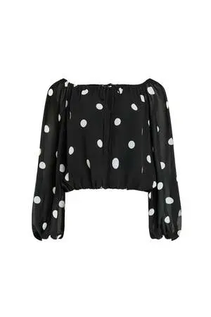 Amanda Uprichard Dallas Polka Dot Top