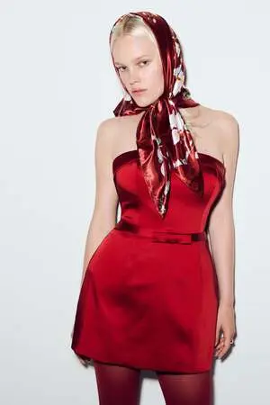 Amanda Uprichard Avalee Strapless Skort Romper