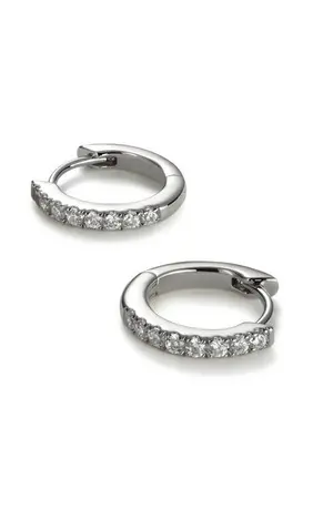 ANA LUISA Pave Crystal Huggie Hoops