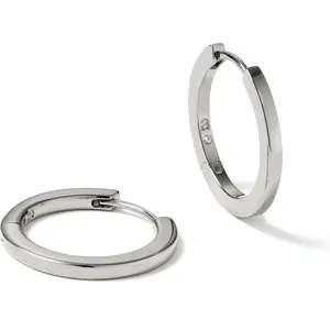ANA LUISA Medium Huggie Hoops - Silver