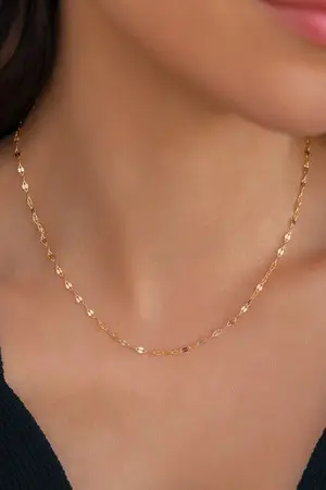 MINT & LILY Petal Chain Necklace - 18k Gold Over Sterling Silver