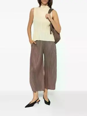 Issey Miyake Pleated High-neck Top