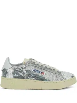 AUTRY Sequin Embellished Sneakers - Silver