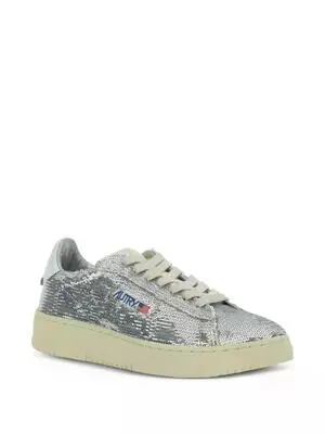 AUTRY Sequin Embellished Sneakers - Silver