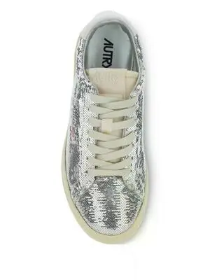 AUTRY Sequin Embellished Sneakers - Silver