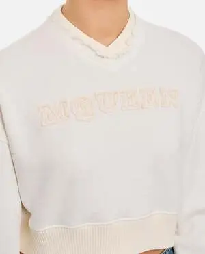 Alexander McQueen Cropped Logo Sweatshirt