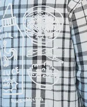 BACKSIDECLUB Marmorized Shirt Jacket - Sky Blue