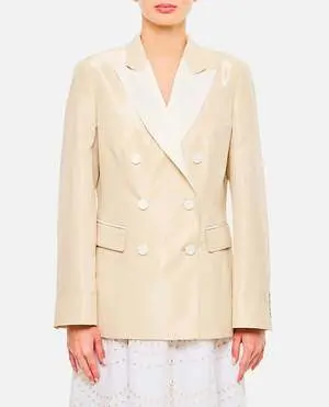 Alberto Biani Double-breasted Blazer - Beige