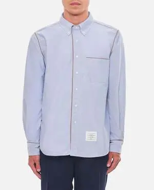 Thom Browne Light Blue Oxford Cotton Shirt - Sky Blue