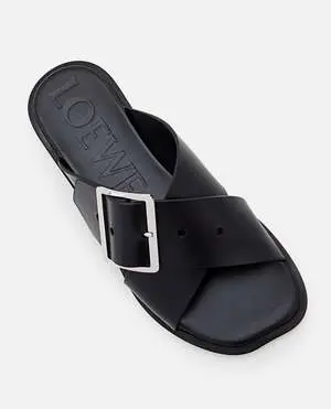 Loewe Petal Belted Sandals - Black
