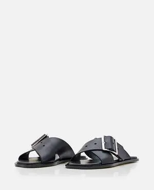Loewe Petal Belted Sandals - Black