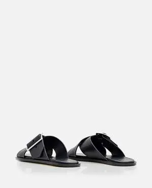 Loewe Petal Belted Sandals - Black
