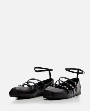 Alexander McQueen Leather Ballerina Flats