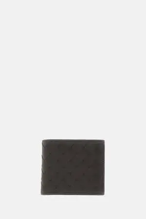 Bottega Veneta Leather Wallet With Woven Pattern - Brown