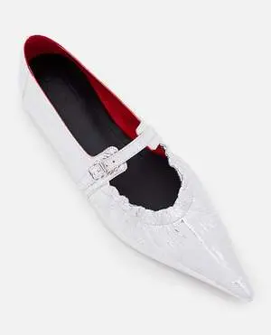 Plan C Ballerina Flats - Silver
