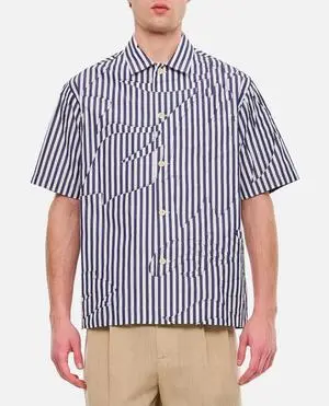 Sacai Short-sleeve Striped Shirt - Blue
