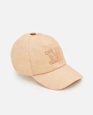 Max Mara Jez Rafia Baseball Cap - Beige