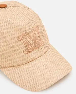 Max Mara Jez Rafia Baseball Cap - Beige