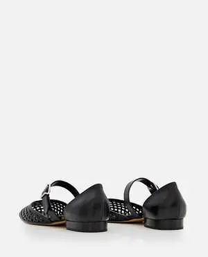 DURAZZI MILANO Perforated Leather Ballerina Flats
