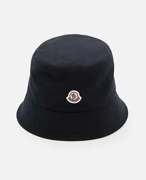 Moncler Wide-Brimmed Bucket Hat Black