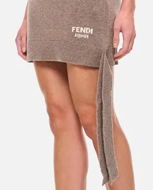 Fendi Sleeveless Knit Dress With Logo