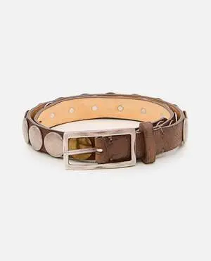 REPTILE'S HOUSE Bahia Studded Belt - Brown