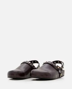 Stella McCartney Elyse Alter Mat Studded Slides - Brown
