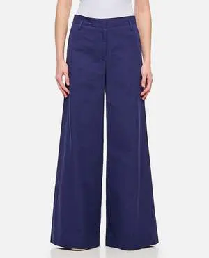 Alberto Biani Blue Wide Leg Trousers