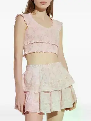 LoveShackFancy Ruffled Floral Top