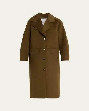 Proenza Schouler Proenza Schouler Tammy Double-Face Wool Coat - Fatigue