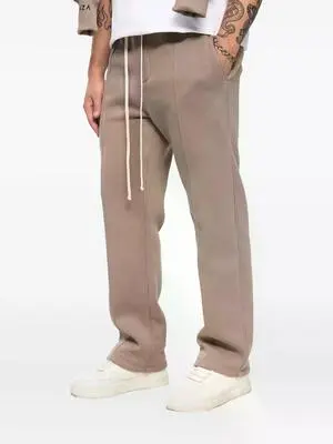 HAMZA Drawstring Panelled Sweatpants - Neutrals