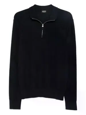 Zegna Half-zip Sweater - Black