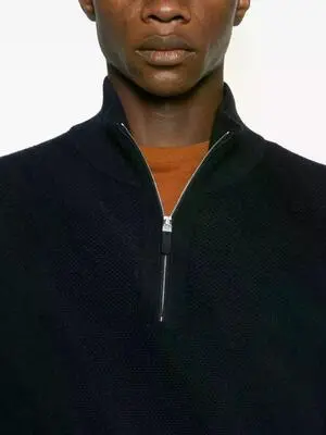 Zegna Half-zip Sweater - Black