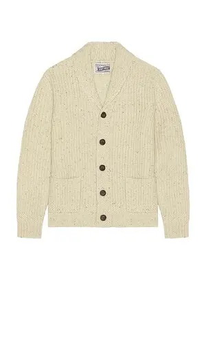 SCHOTT Donegal Cardigan With Shawl Collar - Beige