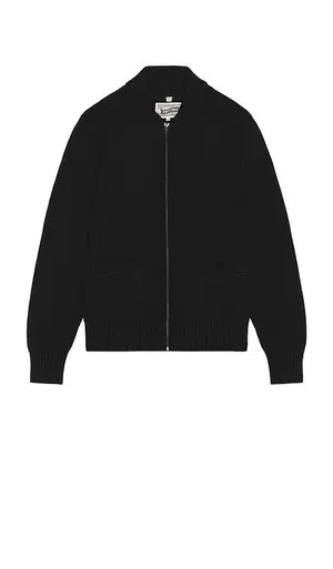 SCHOTT Zip Front Sweater With Shawl Collar