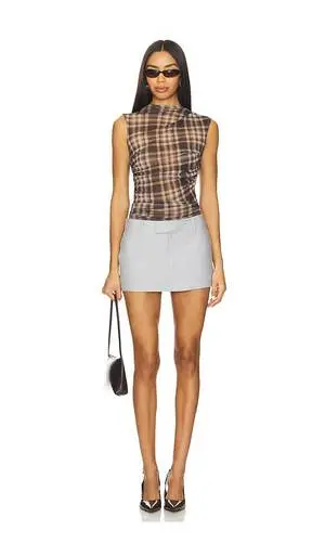 Enza Costa Sleeveless Twist Mesh Top