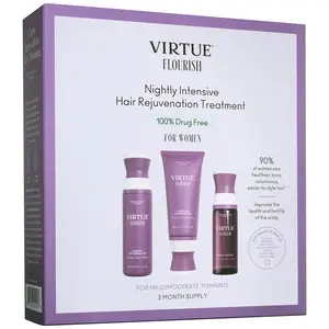 Virtue® Flourish Nightly Intensive Hair Rejuvenation Treatment Hair Kit 3 Piece - One-color