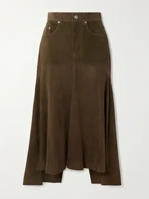 Suede Midi Skirts
