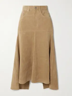 Paneled Suede Skirts